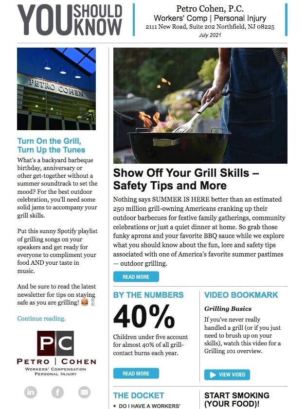 July 2021 - Prevent Grill Mishaps This Summer - Petro Cohen